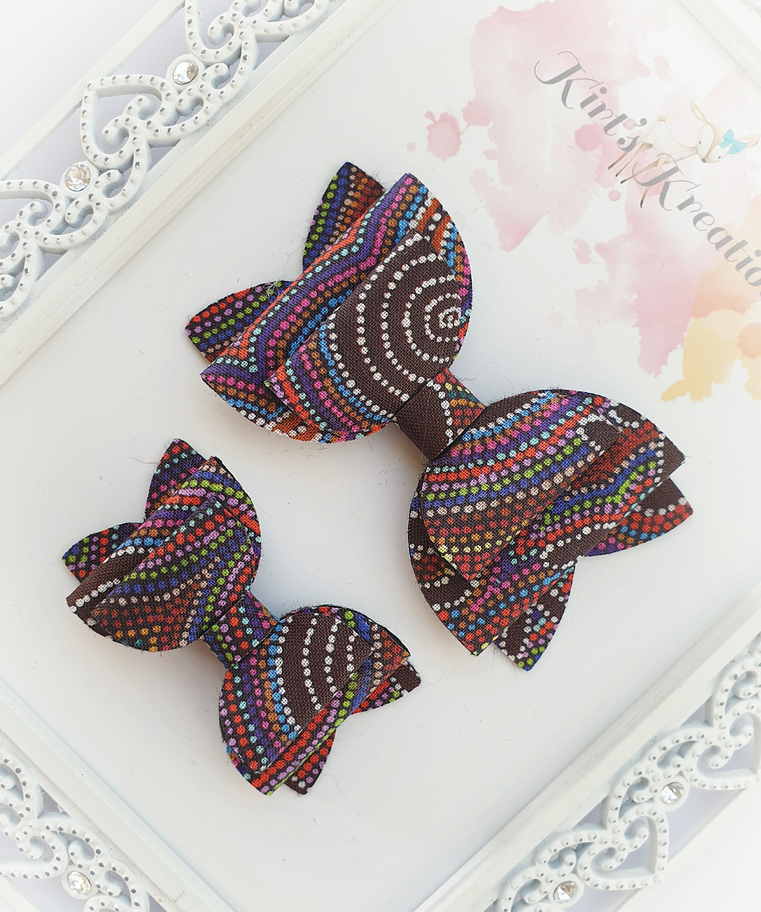 Indigenous Bows Aboriginal Fabric Bows Snake Dreaming Emu - Etsy Australia
