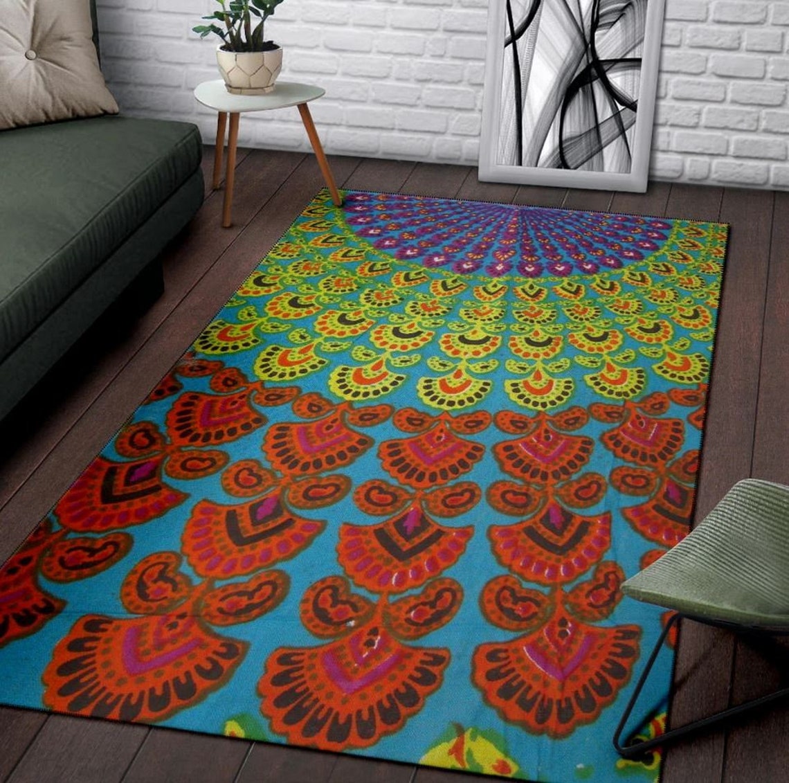 Bohemian Area Rug Bohemian Carpet Vintage Rug Ethnic Style - Etsy