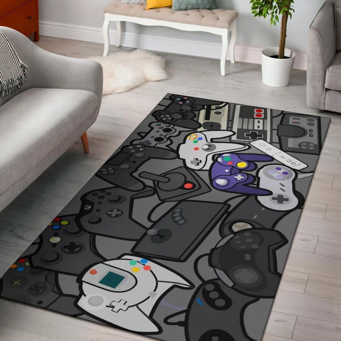 Game Zone Area Rug Game Room Carpet Video Gamegame Zone - Etsy