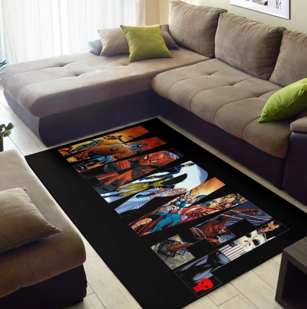 Marvel Avengers Area Rug Marvel Avengers Marvel Avengers - Etsy