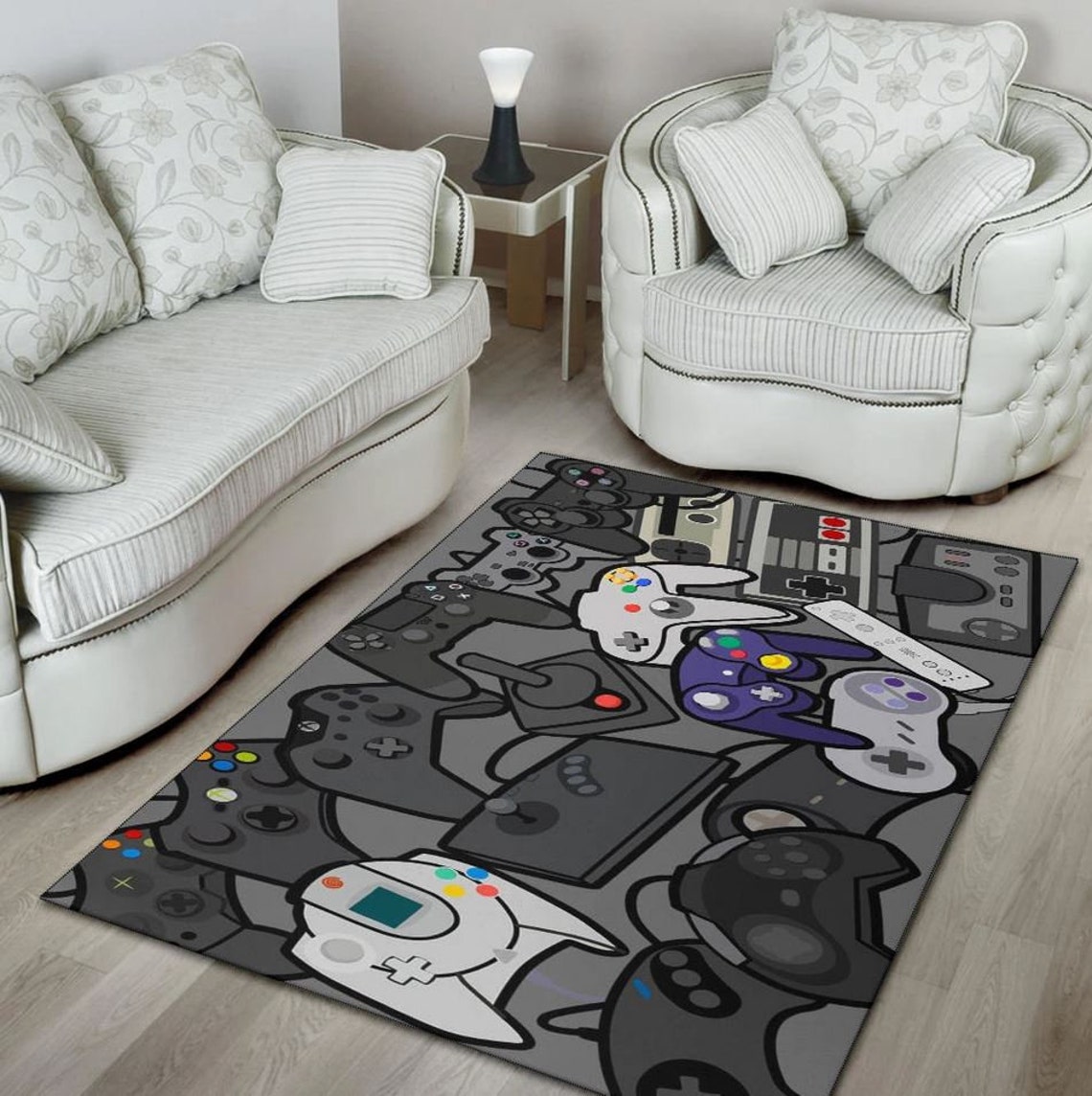 Game Zone Area Rug Game Room Carpet Video Gamegame Zone - Etsy