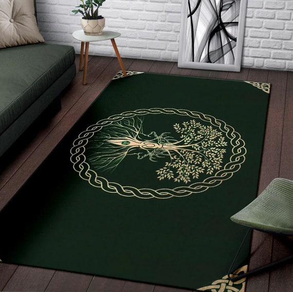 Viking Rug Viking Carpet Viking Decor Viking Runes Norse - Etsy