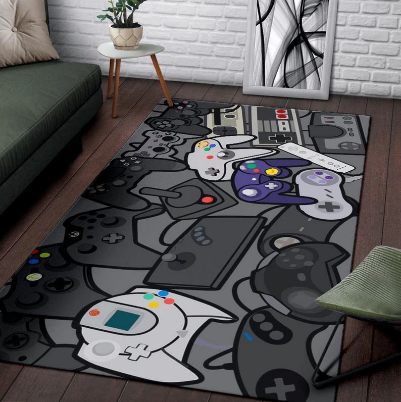 Game Zone Area Rug Game Room Carpet Video Gamegame Zone - Etsy