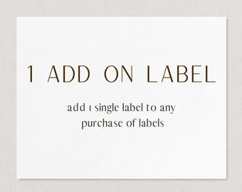 Single Custom Label - Etsy