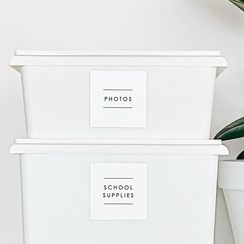 Custom Organization Labels for Storage Bins minimalist / - Etsy