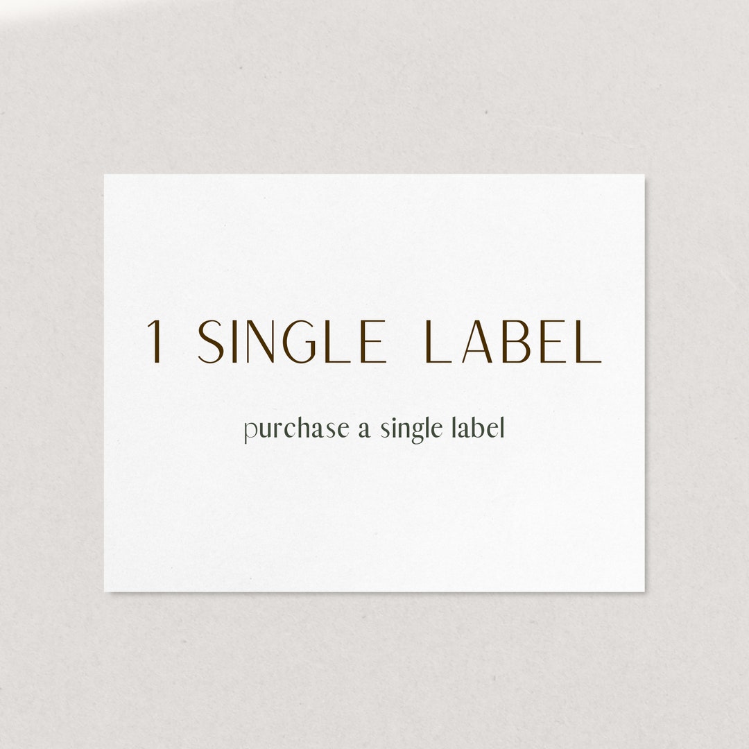 ONE Single Label / Spice Label / Custom Label / Pantry Label - Etsy