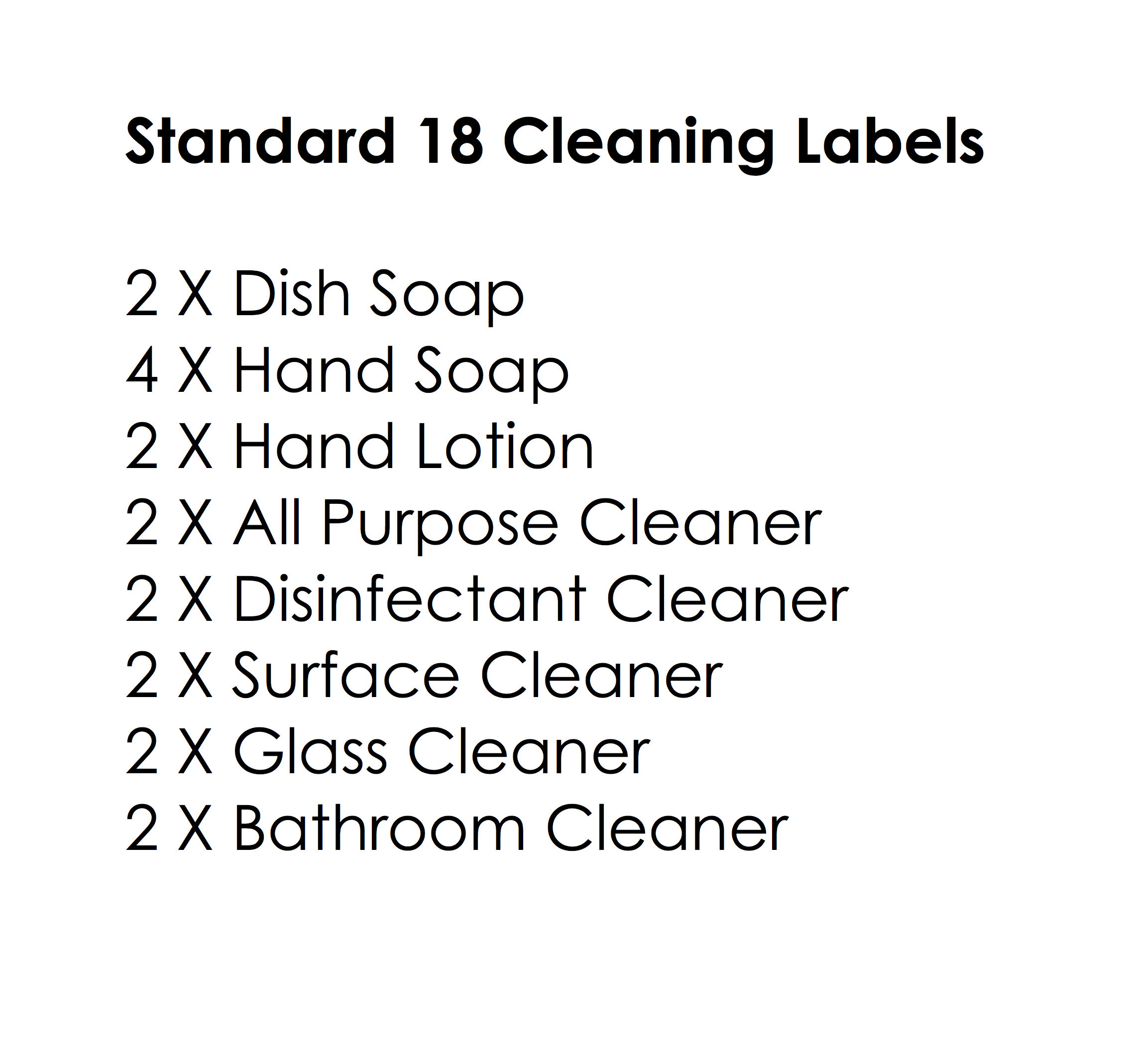 Kitchen & Bathroom Cleaning Labels minimalist Water - Etsy
