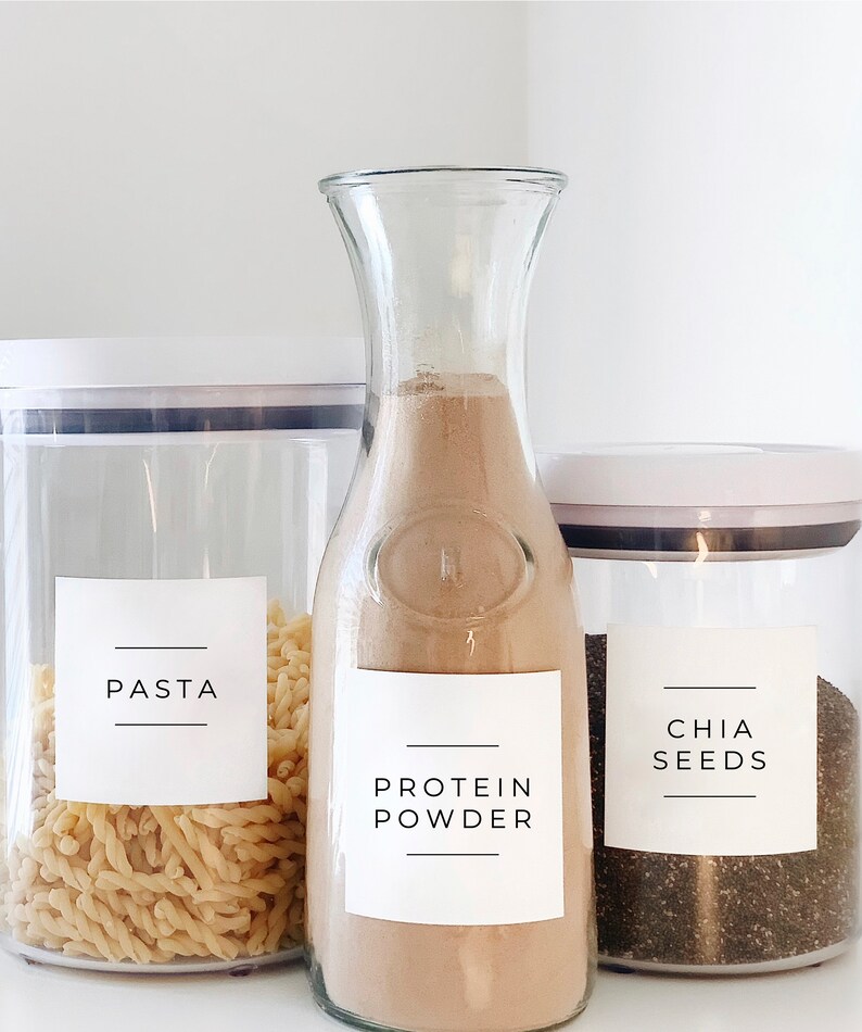 Pantry Labels (modern) | Pantry Container Stickers for Kitchen ...
