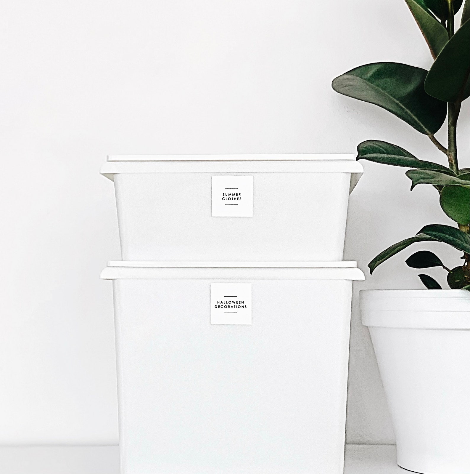Custom Organization Labels for Storage Bins minimalist / Weatherproof ...