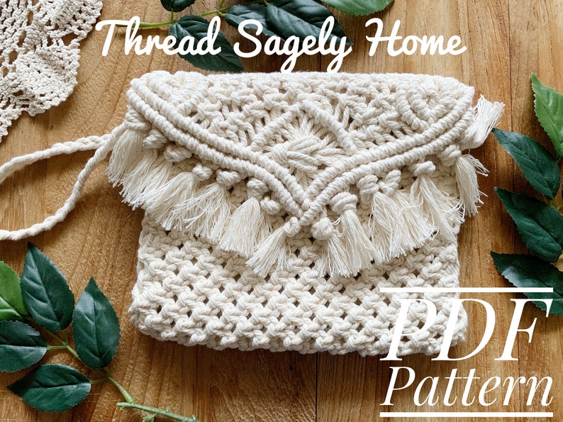 Macrame Pattern DIA Macrame Clutch Pattern Beginner | Etsy