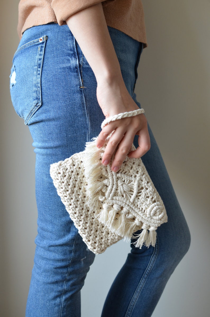 Macrame Pattern DIA Macrame Clutch Pattern Beginner | Etsy