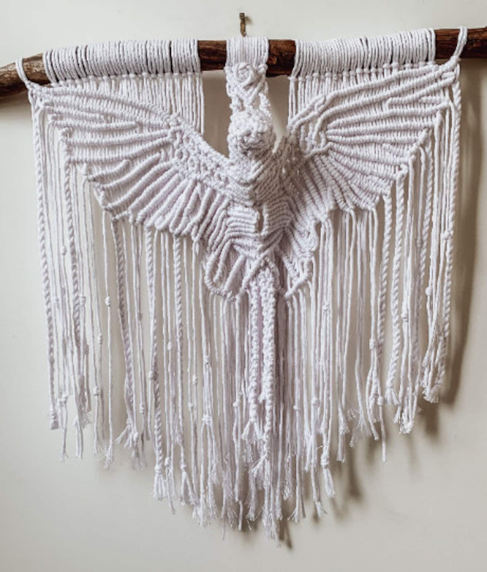 Macrame Pattern Macrame Bird Wings II Dove II Intermediate - Etsy Australia