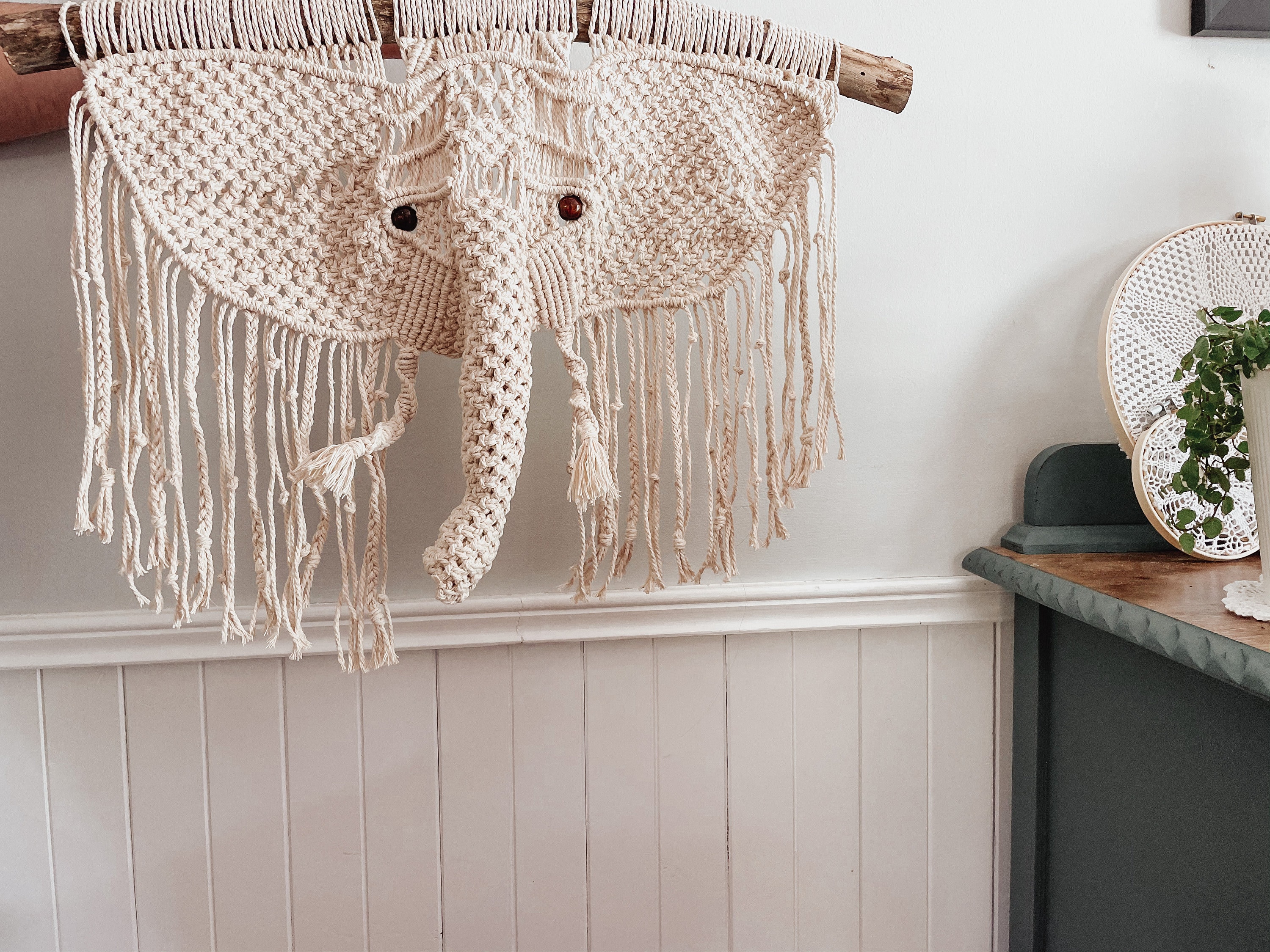 Macrame Pattern I BABAR I Macrame Elephant Animal Macrame - Etsy Canada