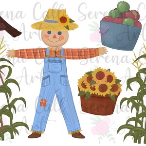 Watercolor and Gouache Autumn Harvest - Fall Clipart, Autumn Leaves ...