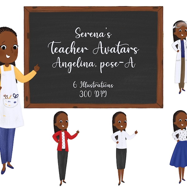 Teacher Avatar Clipart - Etsy