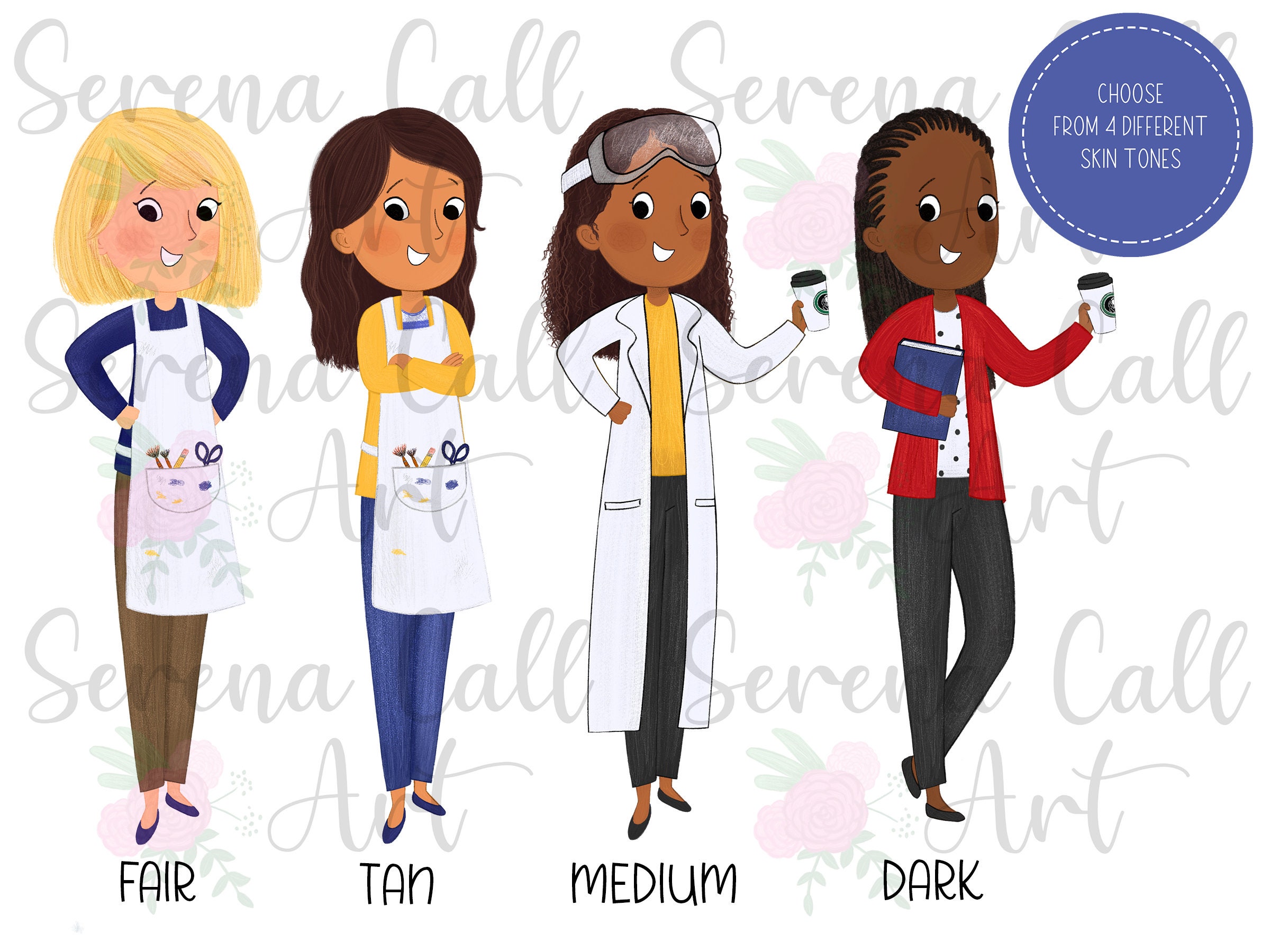 Customizable Teacher Avatar Clip Art Customizable Teacher - Etsy