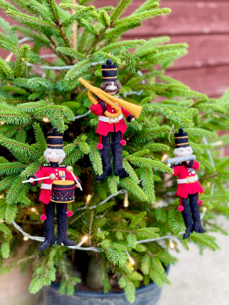 PDF Pattern Nutcracker Wool Felt Ornament, Little Drummer Christmas ...