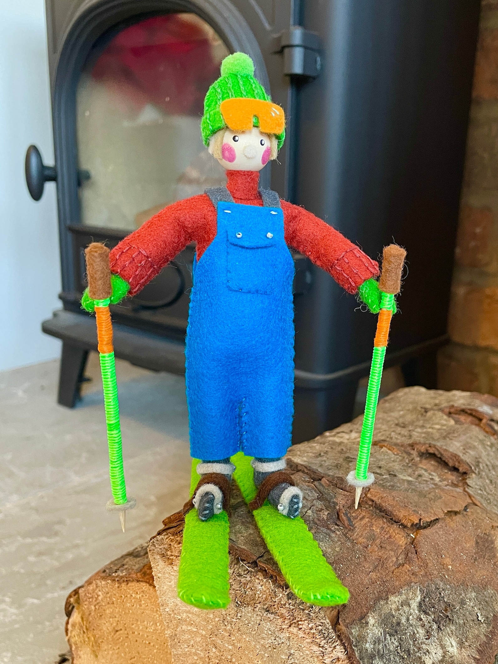 Skier PDF Pattern Instant Download | Christmas Craft | Felt Ornament ...