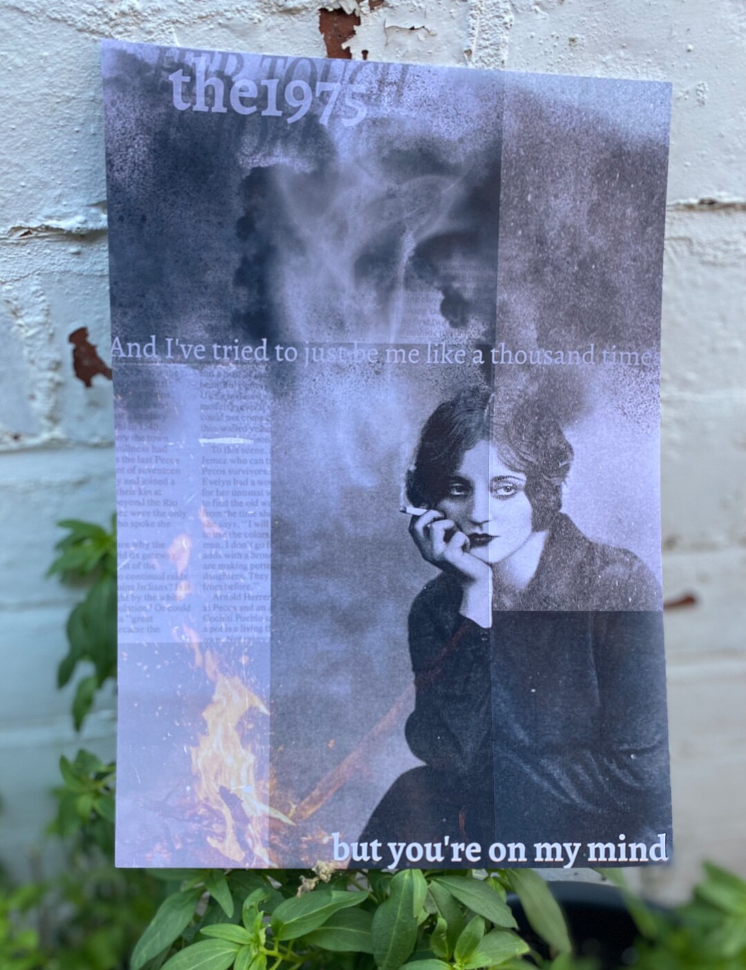 The 1975 Inspired Oh Caroline Music Collage Poster Part of the Band at ...
