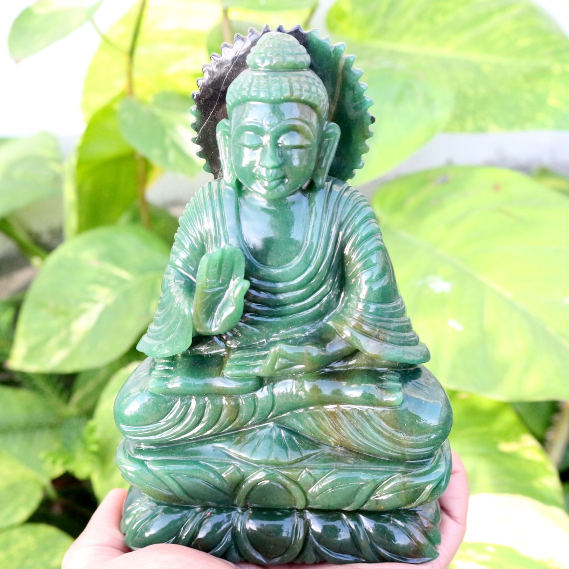 Buda de Jade Natural Figura de Buda Meditación Buda Estatua | Etsy