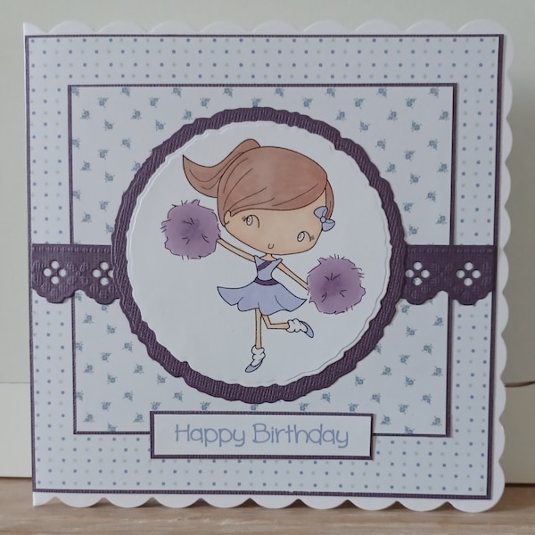 Cheerleader Birthday Card - Etsy UK