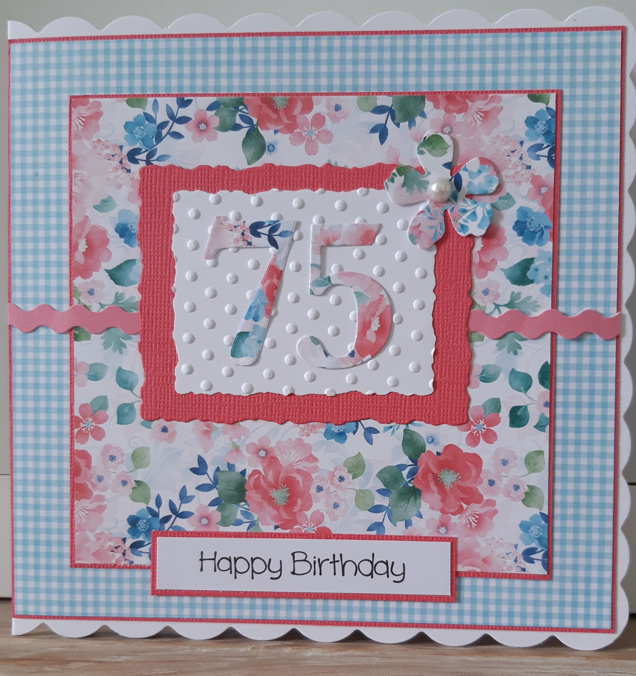 75th Birthday Card handmade unique | Etsy