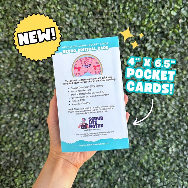 Pocket Cards for Nurses Icu - Etsy