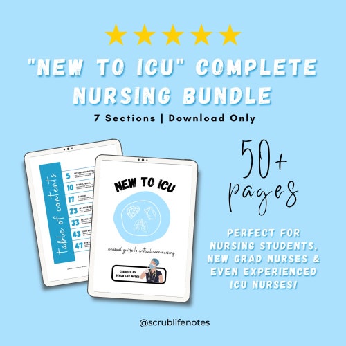 GI/GU ICU Visual Reference Packet New Grad Nurses Nursing - Etsy