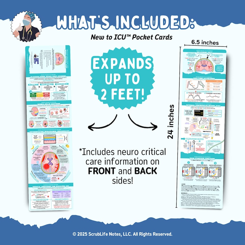 Neuro Critical Care Pocket Card | ICU Nurse Quick Reference - Etsy
