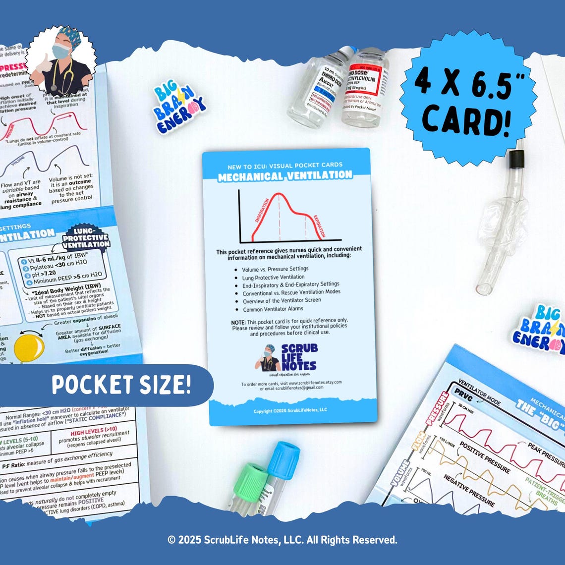 Mechanical Ventilation ICU Pocket Card | Nurse Quick Reference - Etsy