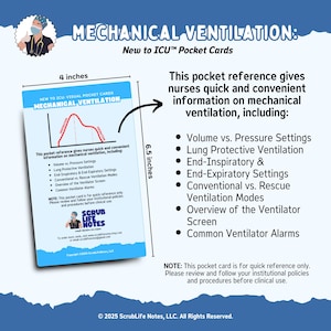 Mechanical Ventilation Pocket Card | New to ICU® Quick Reference ...