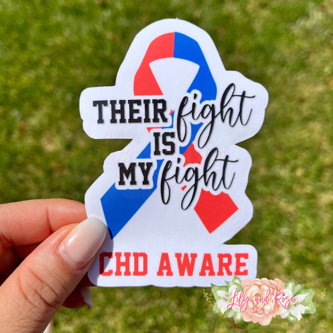 CHD Awareness Sticker CHD their Fight is My Fight Ribbon Sticker - Etsy