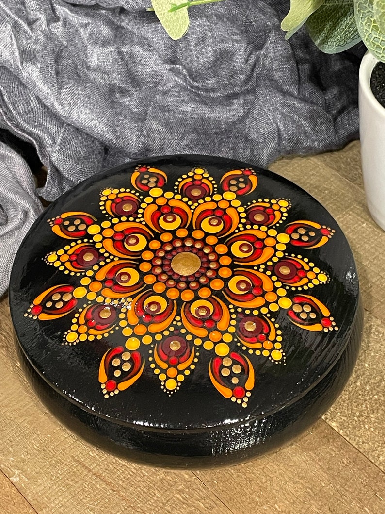 Mandala Dot Painted Wooden Box, Jewelry Box, Hand Painted - Etsy