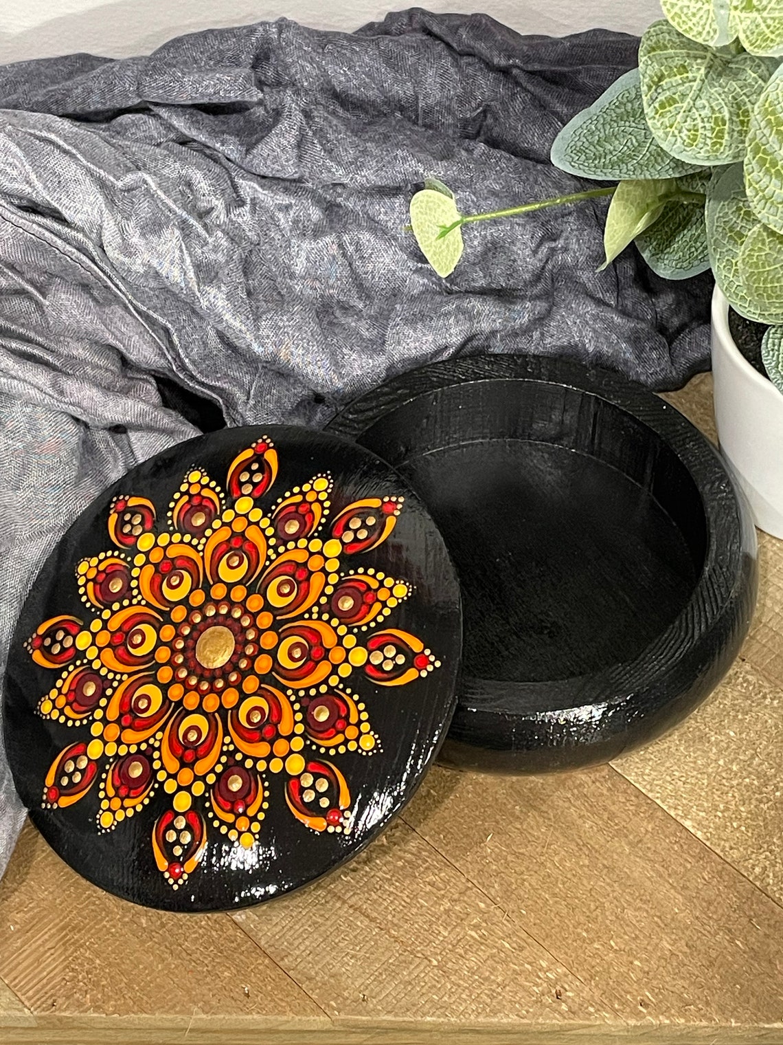 Mandala Dot Painted Wooden Box, Jewelry Box, Hand Painted - Etsy