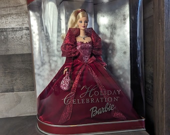 2002 Holiday Celebration Barbie - Etsy
