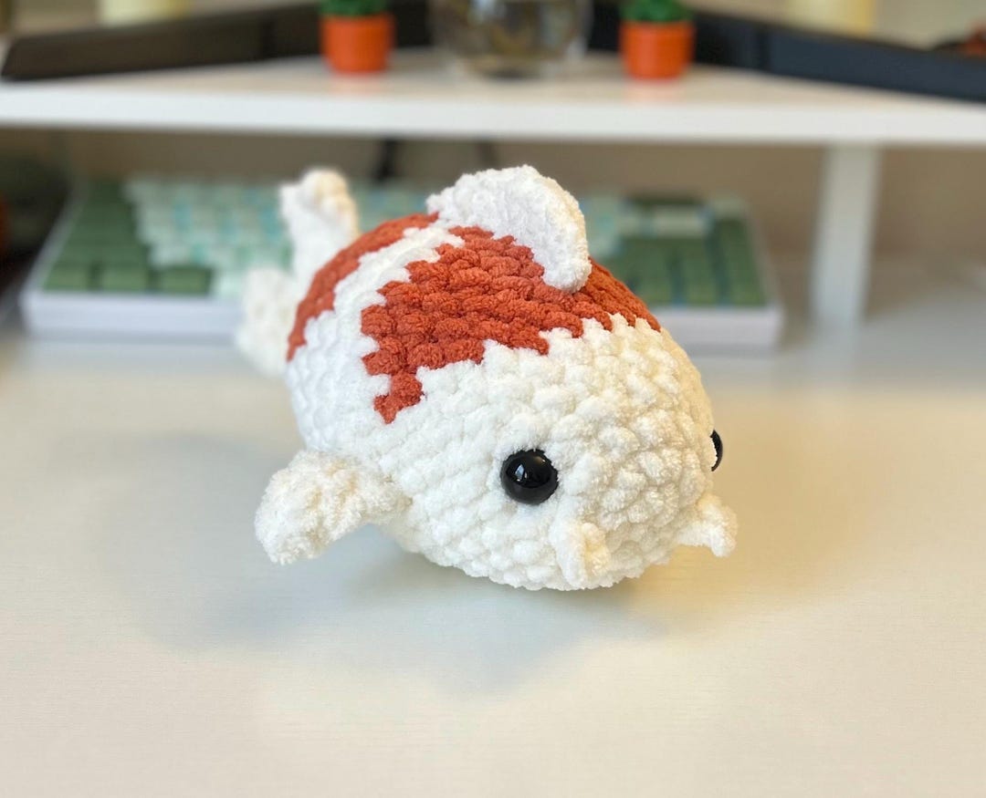 Koi Fish Plush - Crocheted Stuffed Animal Fish Plushie - Etsy