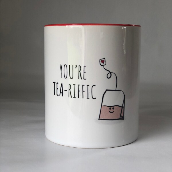 You're Tea-rrific 11 Oz Tea Coffee Kawaii Cute - Etsy Canada