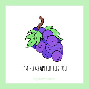 Illustrated Mug - I'm so Grapeful for You - Etsy