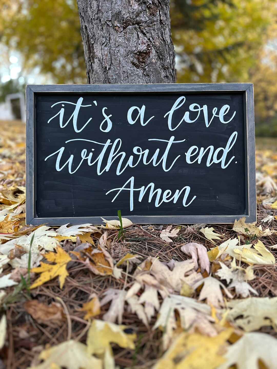 It’s a Love Without End, Amen - Wooden Sign - Etsy