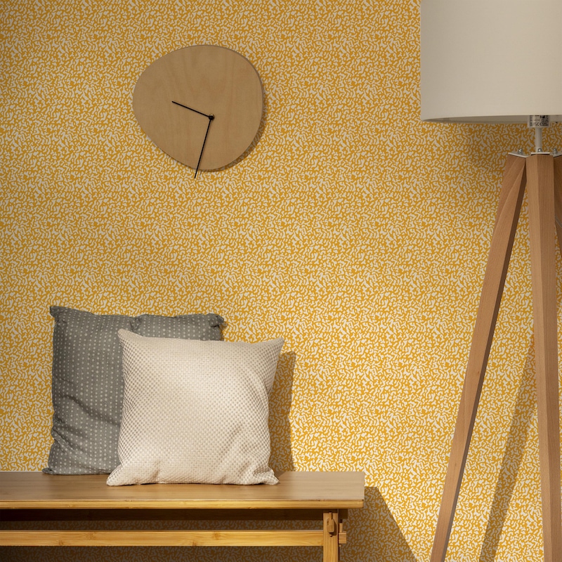Mustard Wallpaper - Etsy
