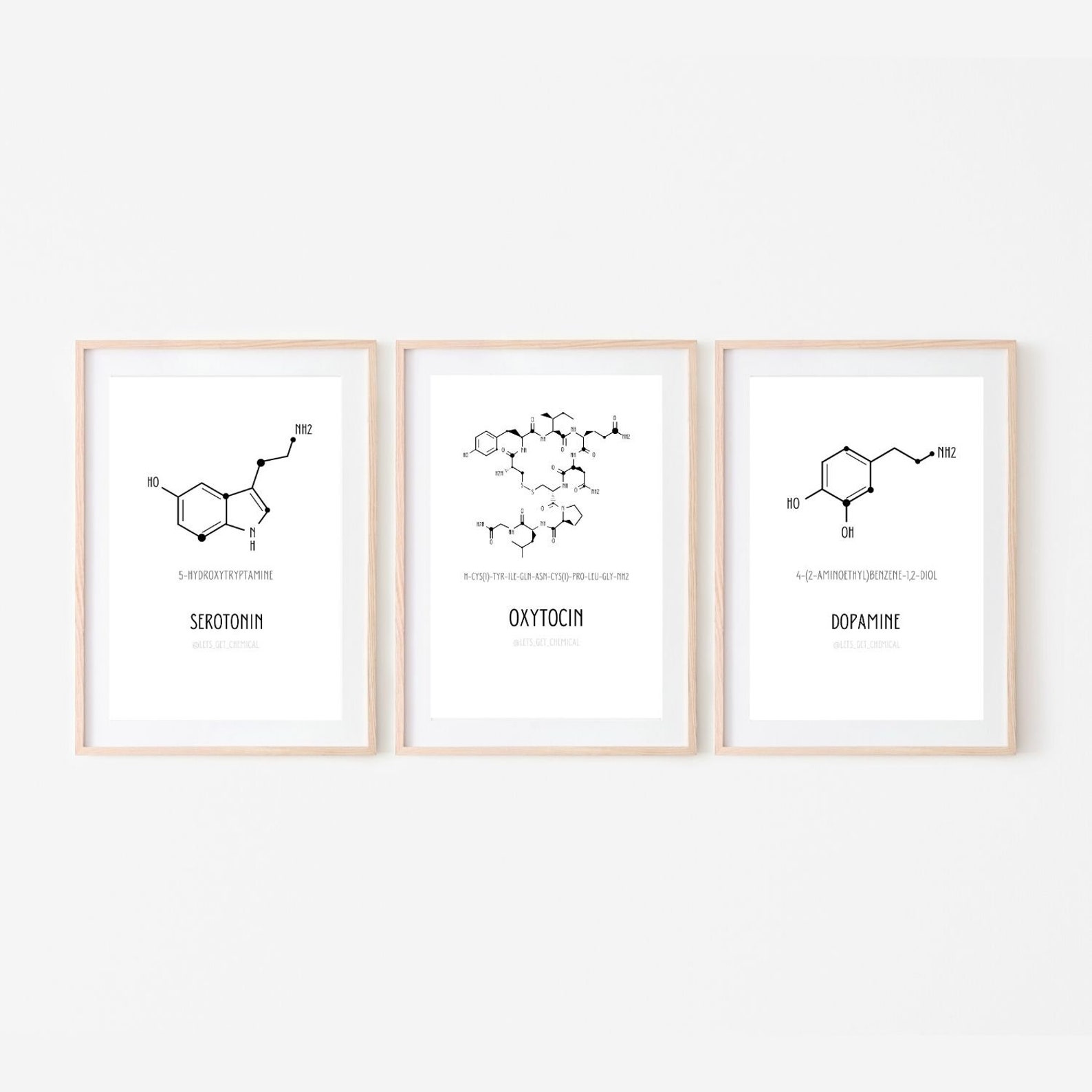 Oxytocin Molecule Digital Download Love Hormone Art Print | Etsy Australia