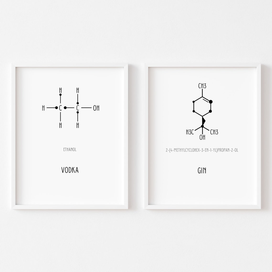 Vodka Molecule Vodka Art Print Chemistry Print Ethanol | Etsy