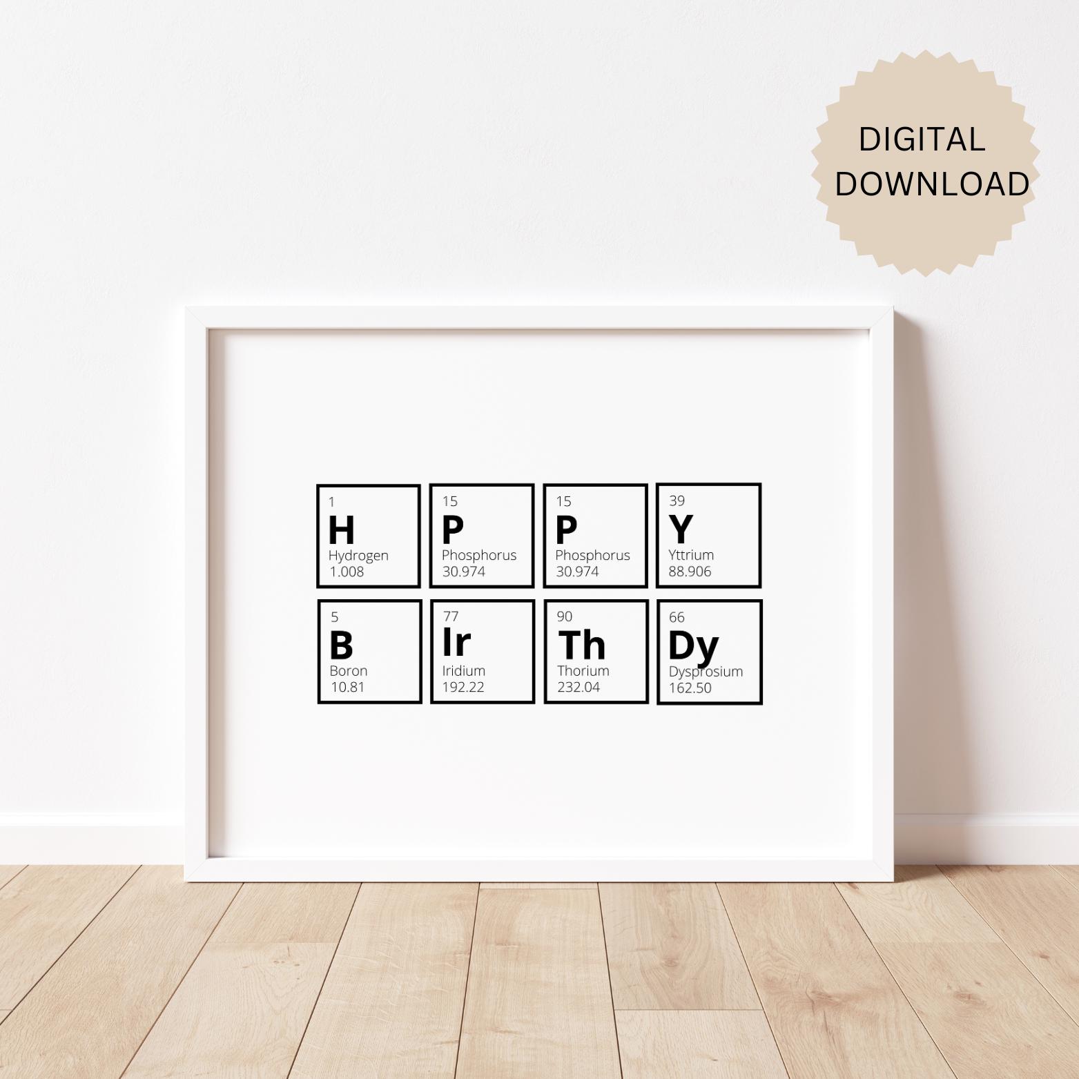 Periodic Table Print Custom Personalised Print Periodic Table of ...