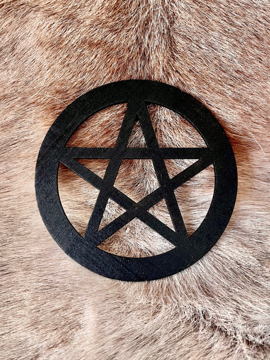 Wooden Pentacle Black - Etsy