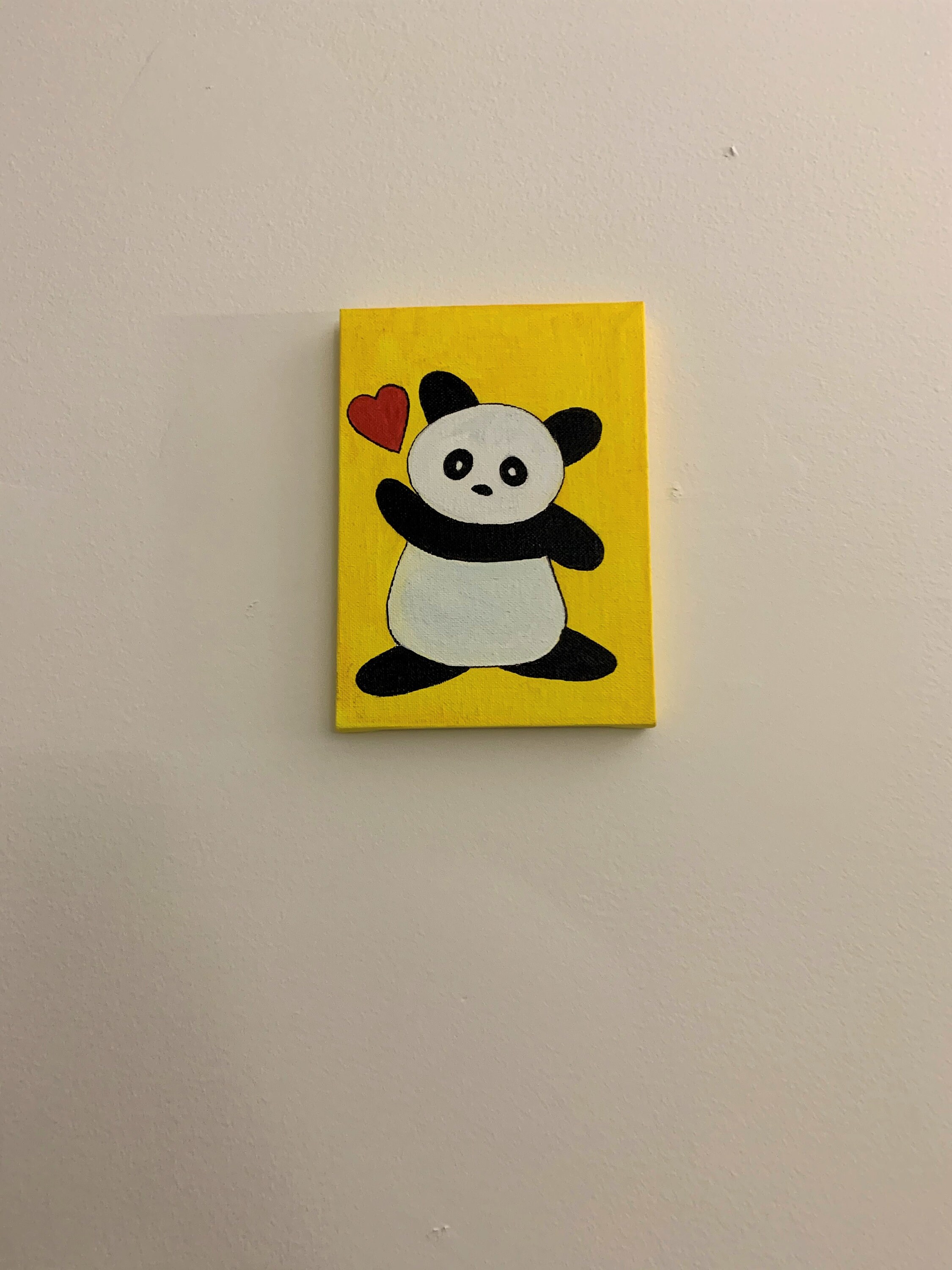 Cute Panda, Acrylic Painting on Canvas 5"x 7" - Etsy