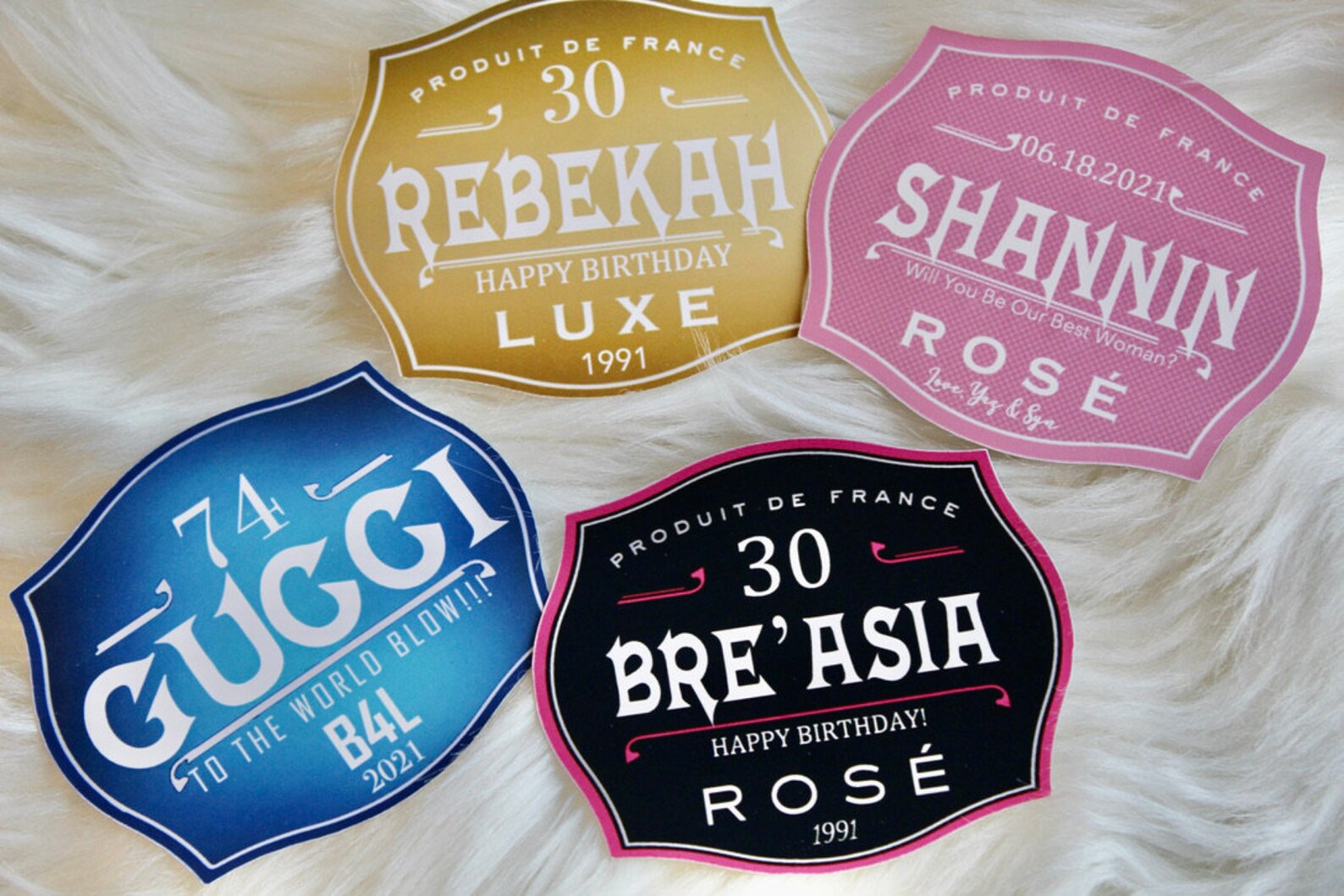 Personalized Champagne Label Custom Champagne Sticker 30th - Etsy