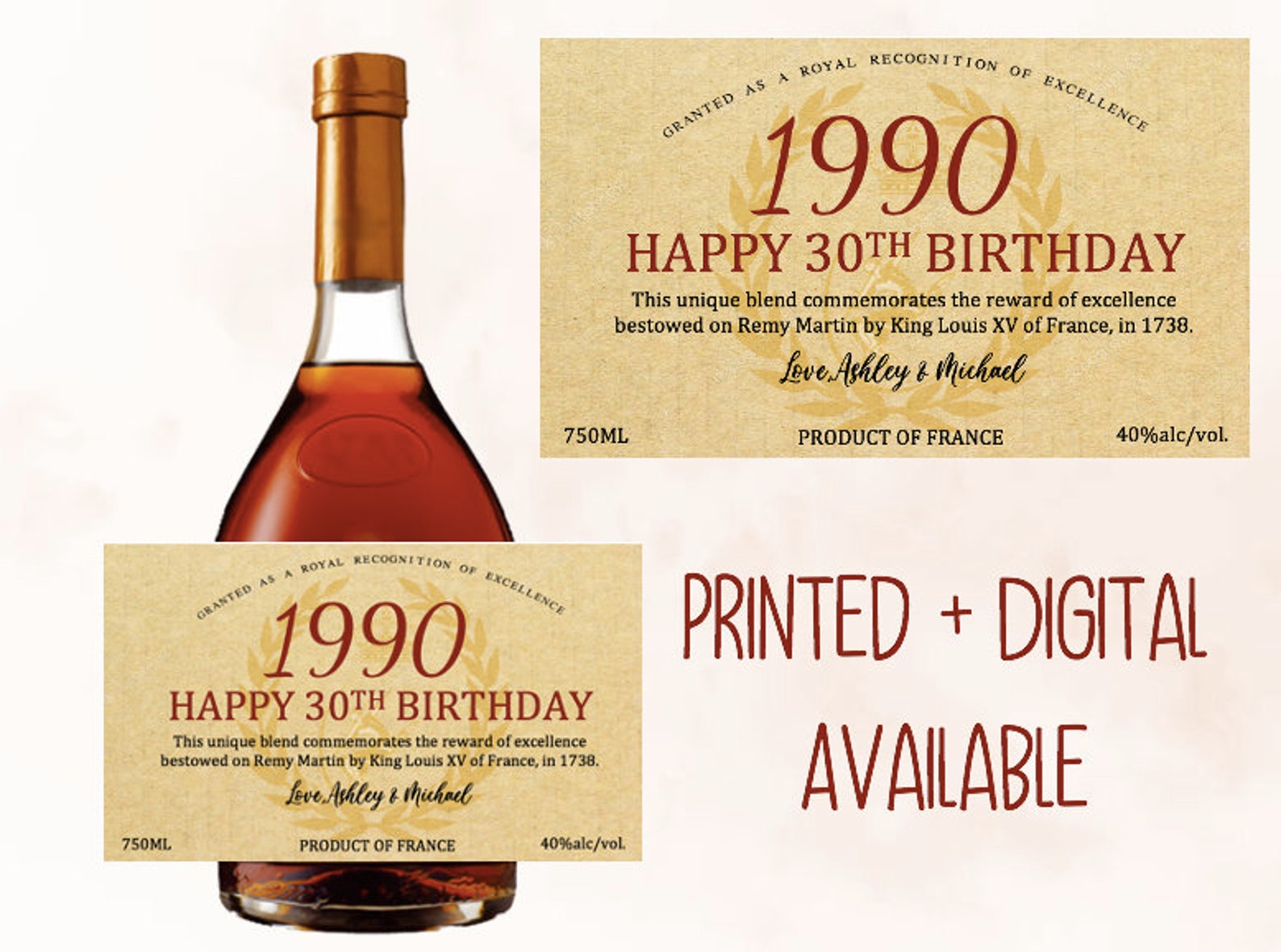 Birthday Custom 1738 Birthday Custom Cognac Champagne - Etsy