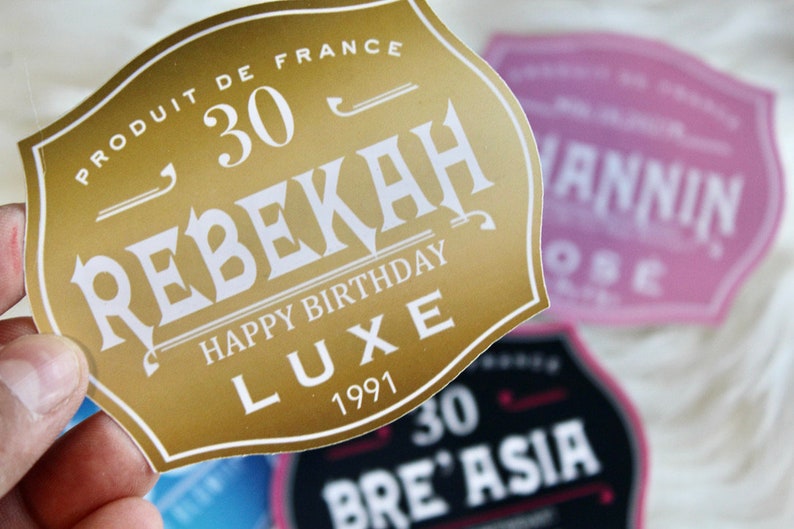 Personalized Champagne Label Custom Champagne Sticker 30th - Etsy