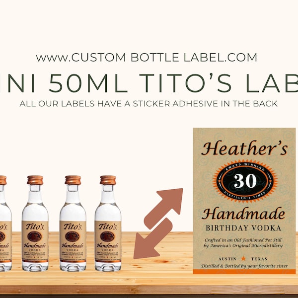 Custom Mini Vodka Label - Etsy