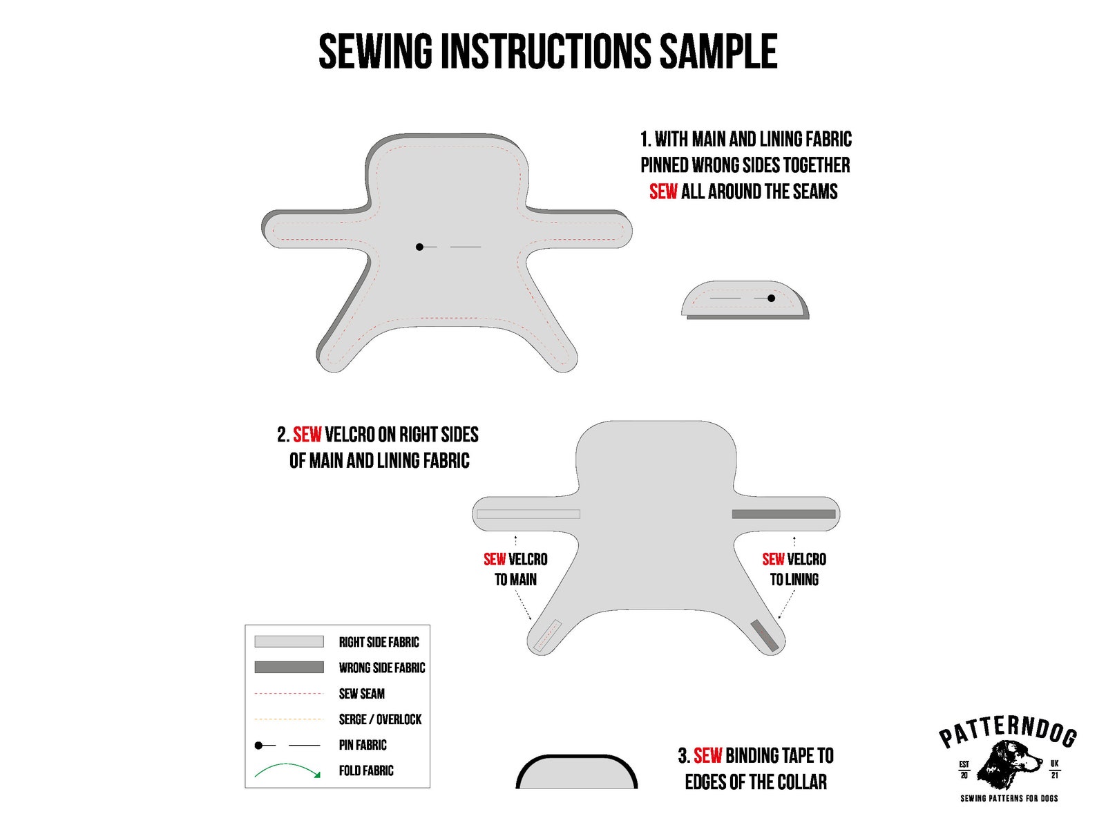 Dog Fleece Polo PDF Sewing Pattern Sizes XXS to 3XL | Etsy